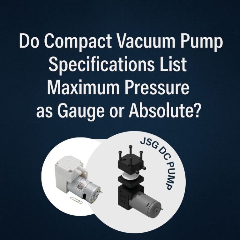 Gauge vs Absolute Pressure in Compact Vacuum Pumps